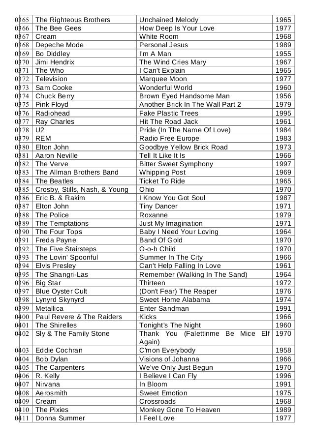 500 greatest songs of all time rolling stones magazine