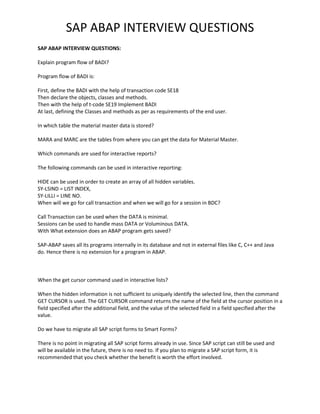 500+ SAP ABAP INTERVIEW QUESTIONS WITH ANSWERS | PDF
