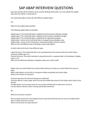 500+ SAP ABAP INTERVIEW QUESTIONS WITH ANSWERS | PDF