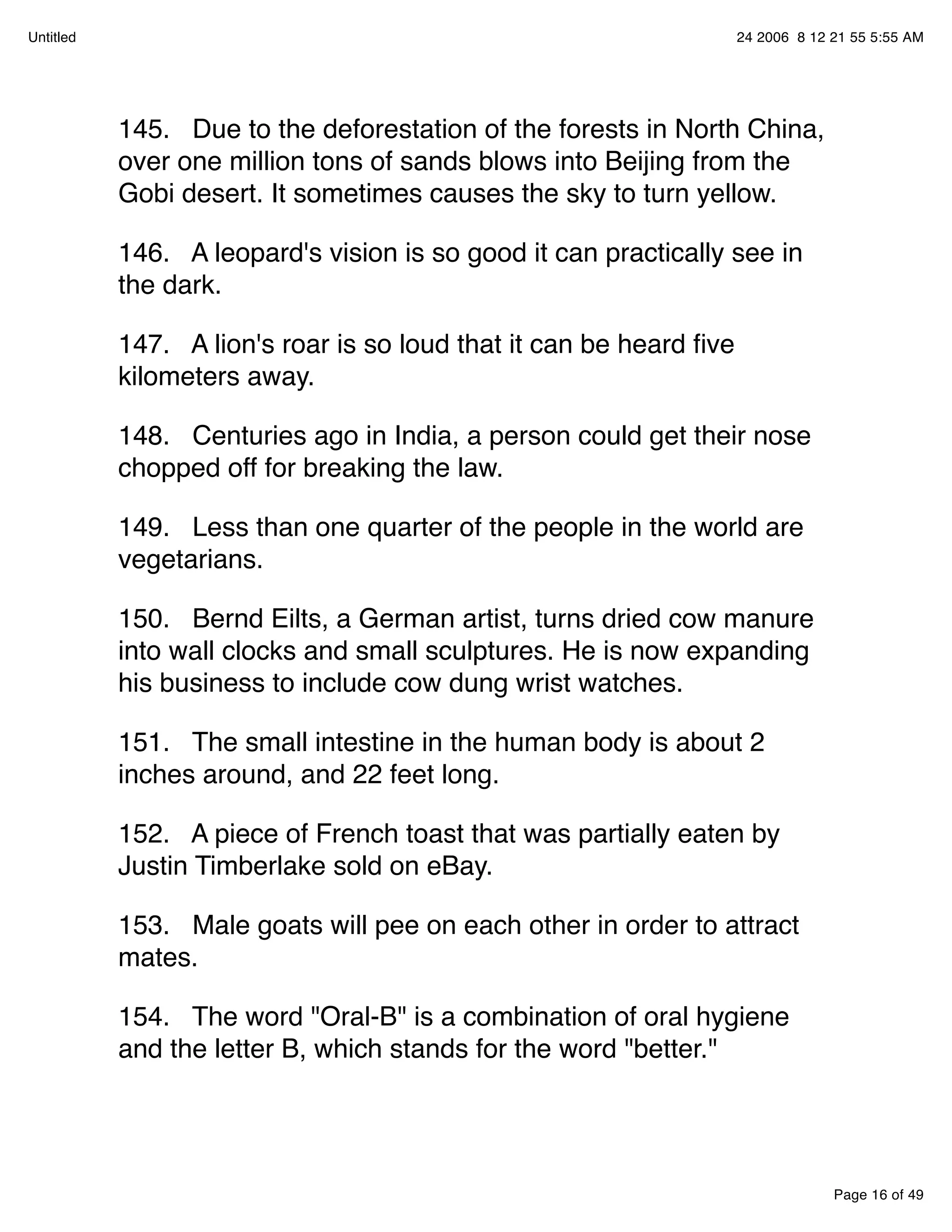 500 interesting facts | PDF