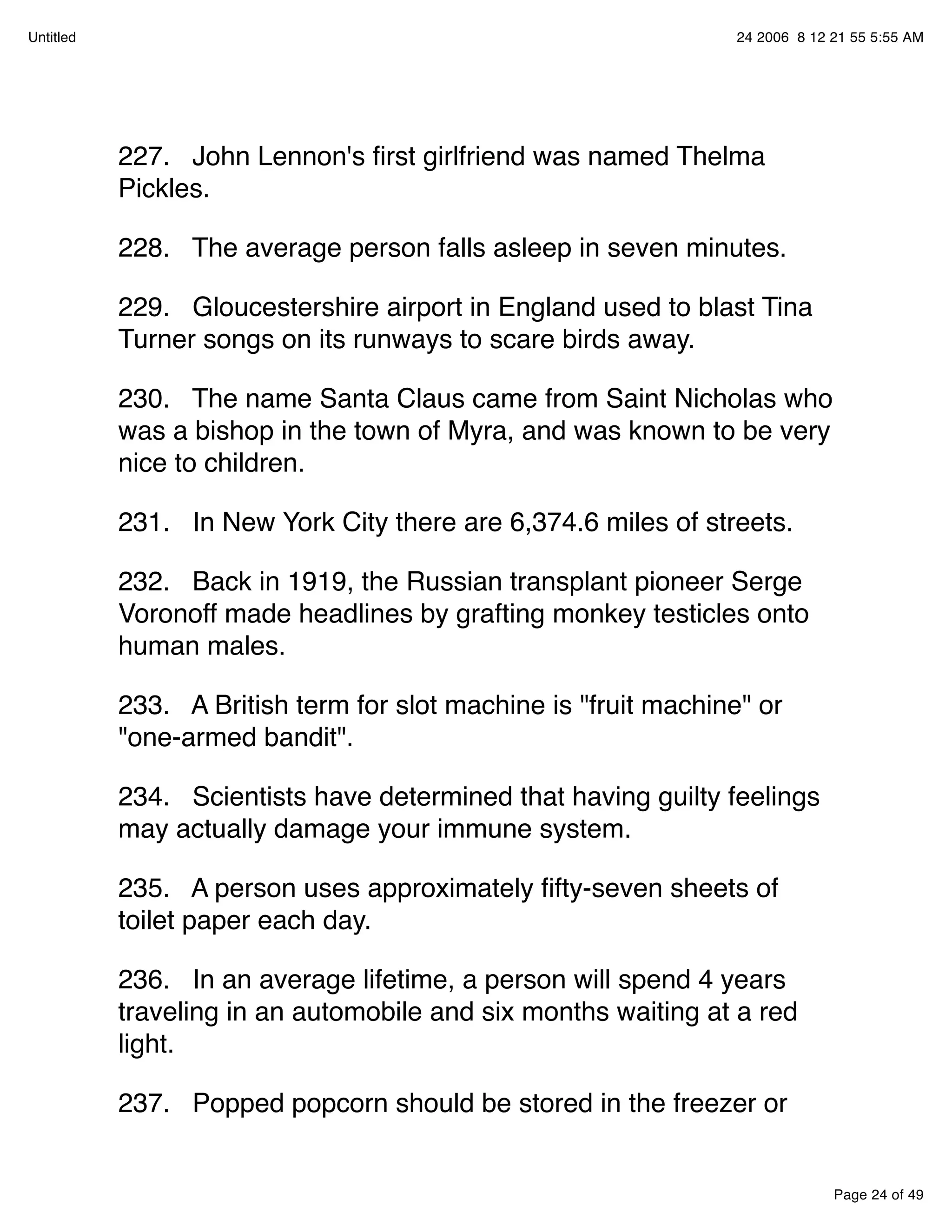 500 interesting facts | PDF