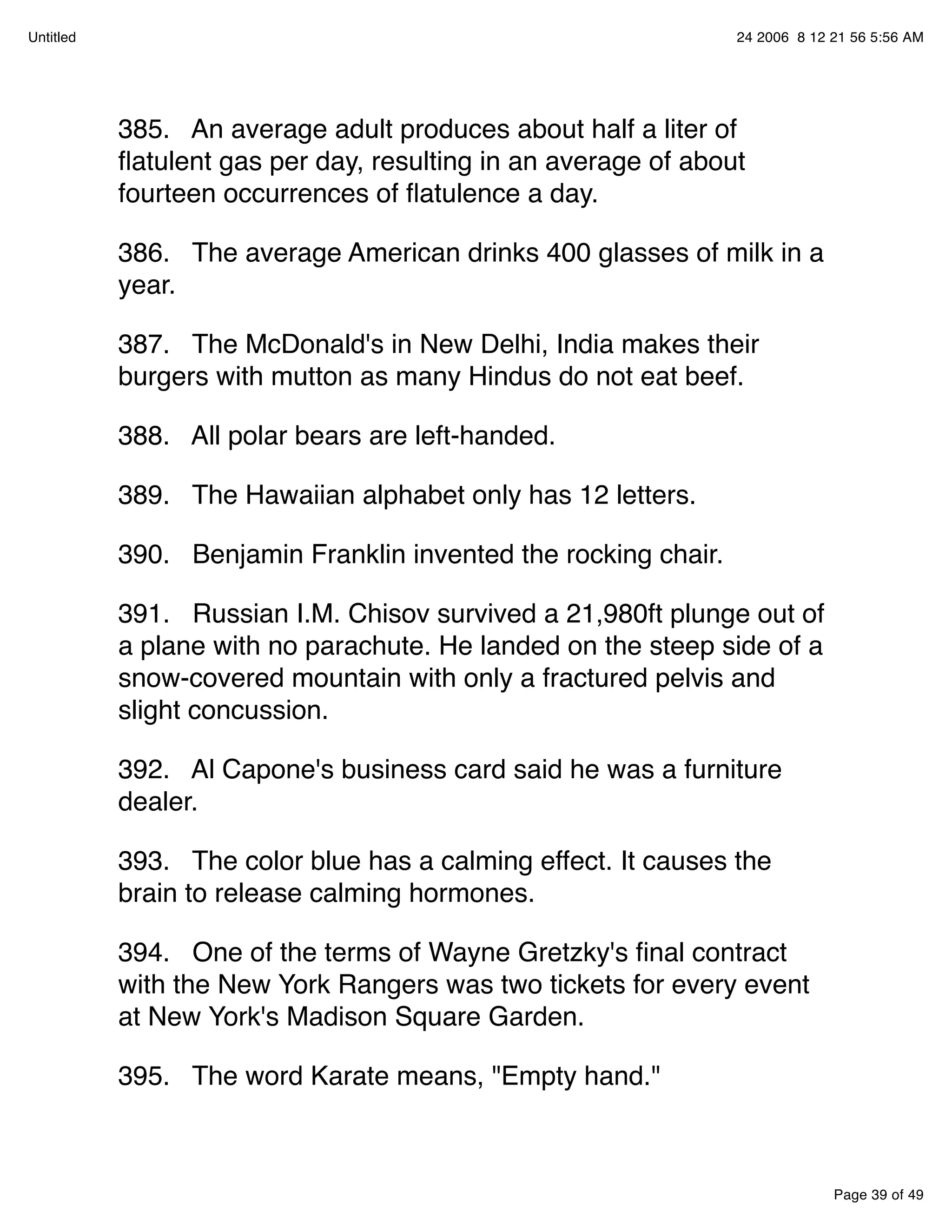 500 interesting facts | PDF