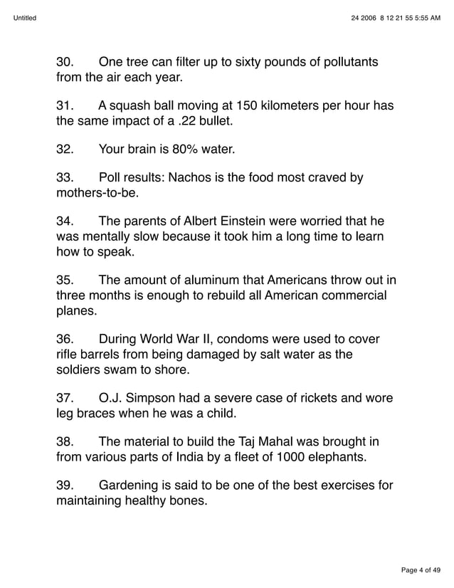 500 interesting facts | PDF