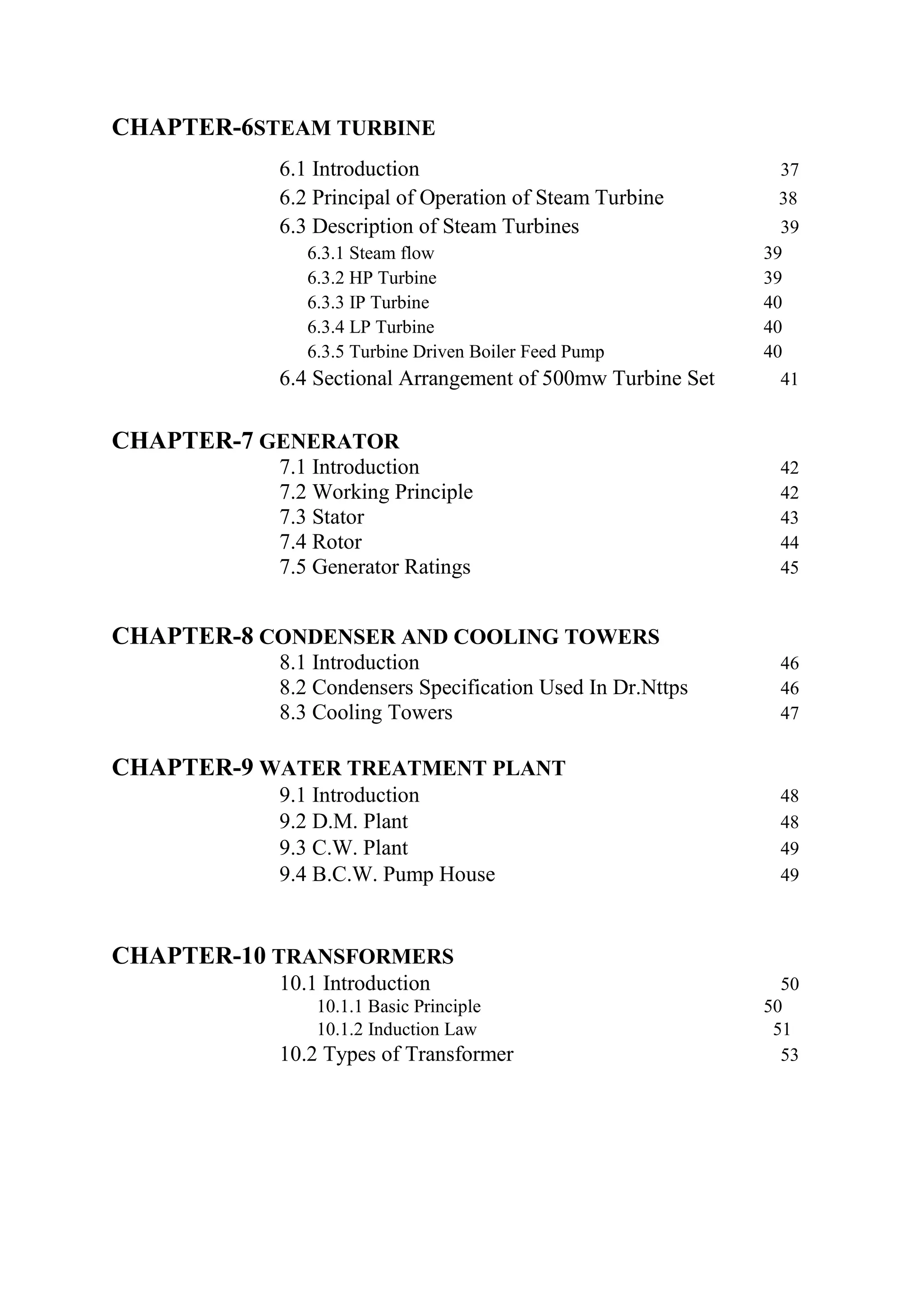 STUDY OF VARIOUS SYSTEMS IN 500MW THERMAL POWER PLANT | PDF