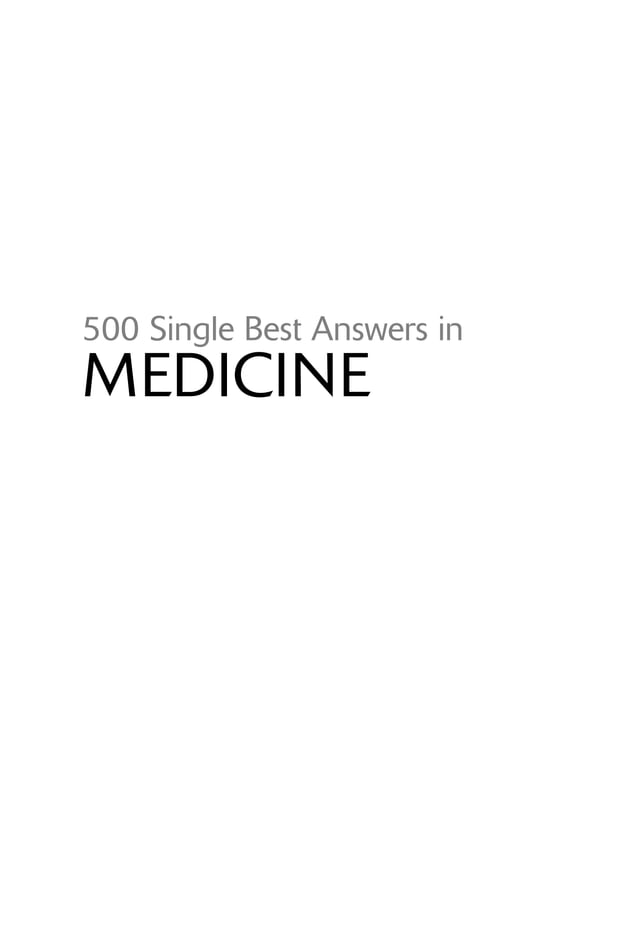 500 single best answers in medicine | PDF | Educational Assessment ...