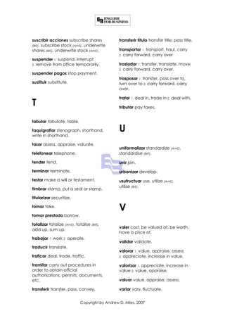 500 verbos spanish to english | PDF | Business and Finance