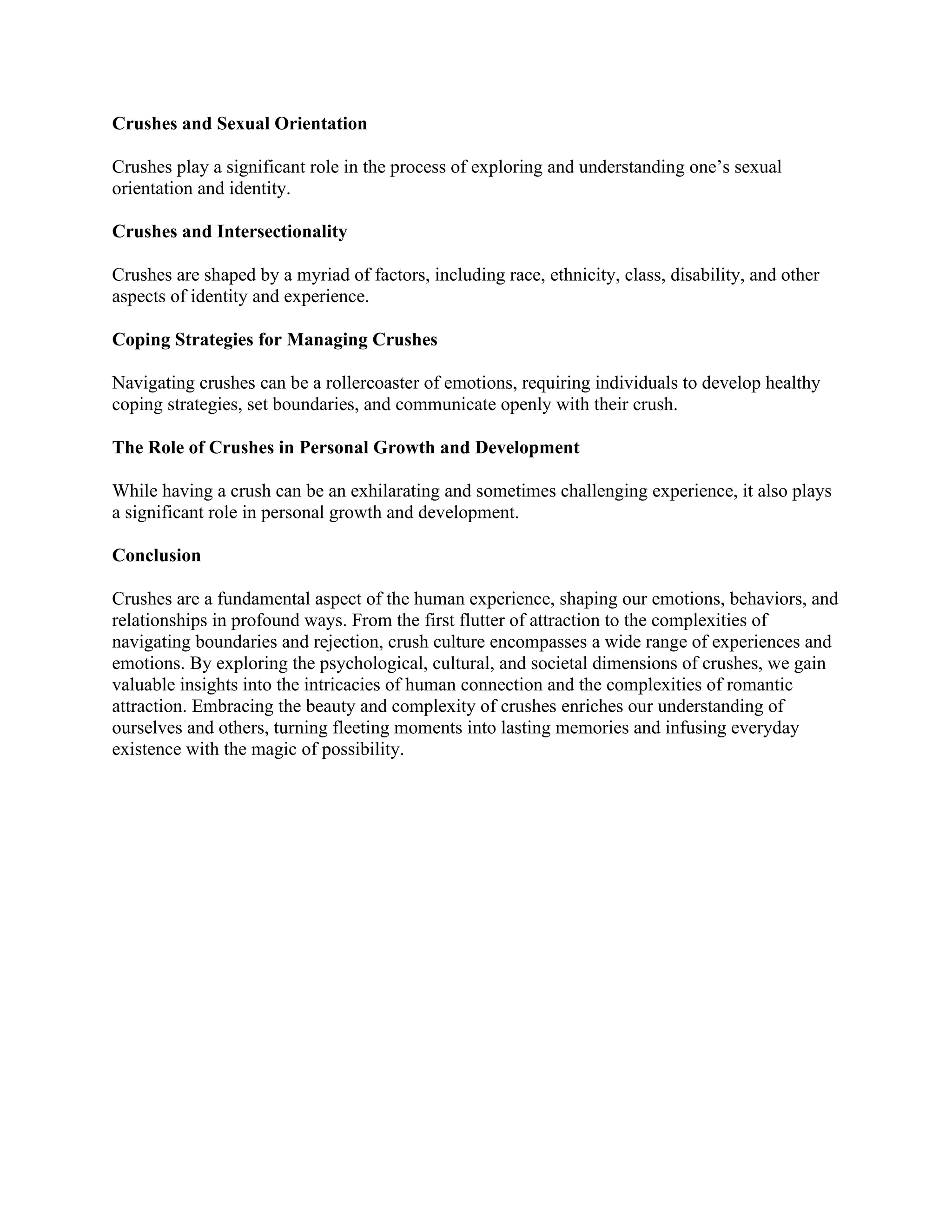 500 Word Essay For Crush: Exploring the Intricacies of Crush | PDF