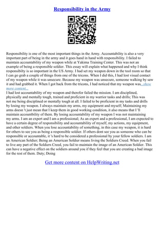 500 Word Essay On Accountability | PDF