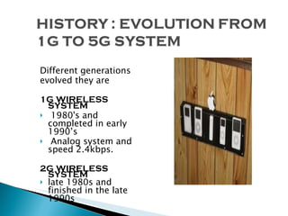 evolution of 3g,4g and beyond 5g systems | PPT