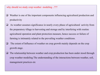 crop modelling basics in groundnut | PPTX | Agriculture | Industries