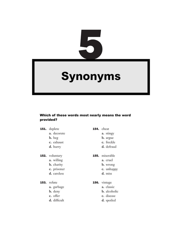 501 of synonym antonym questions with solutions | PDF