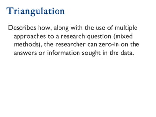 EXT 501 - Triangulation Presentation | PPT