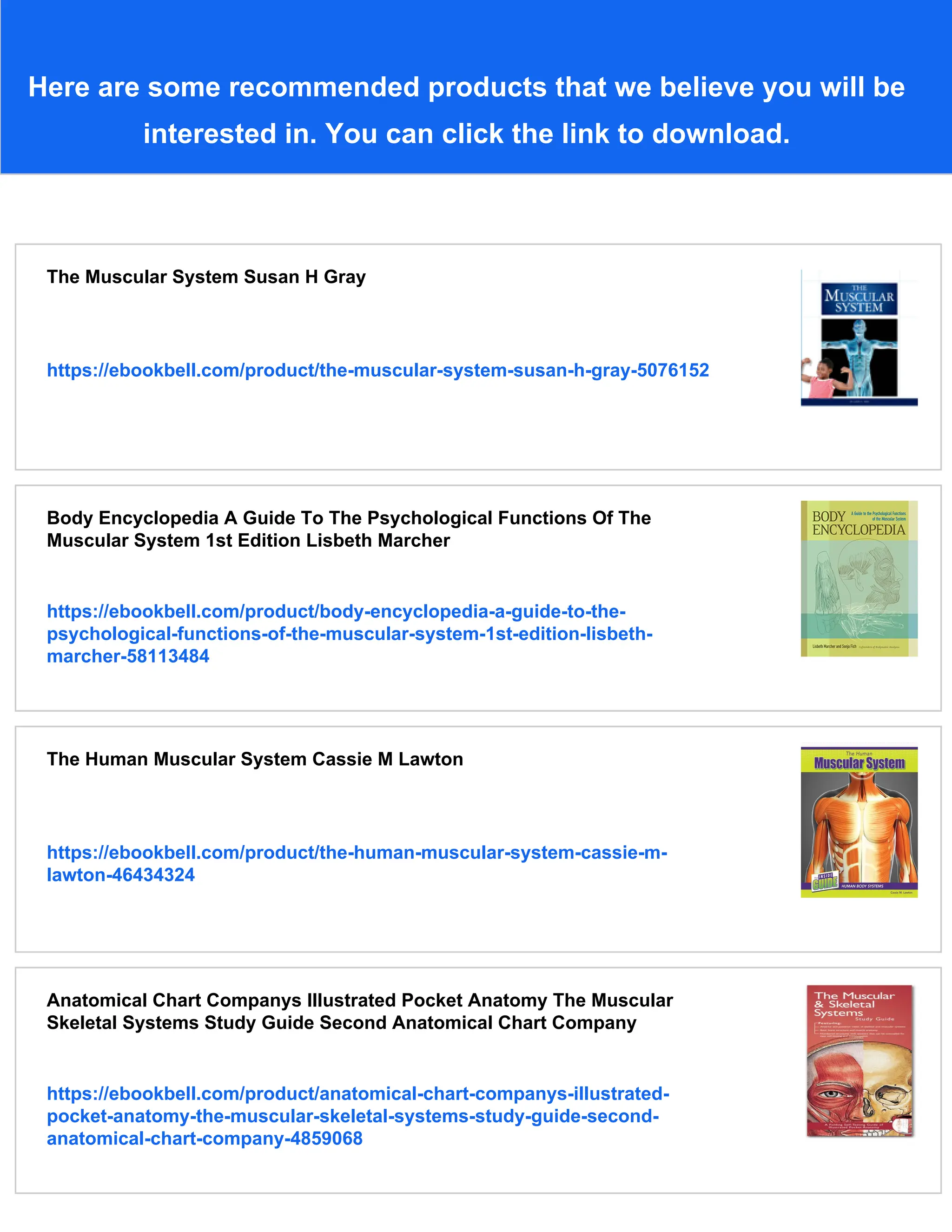 The Muscular System Manual The Skeletal Muscles Of The Human Body 4th ...