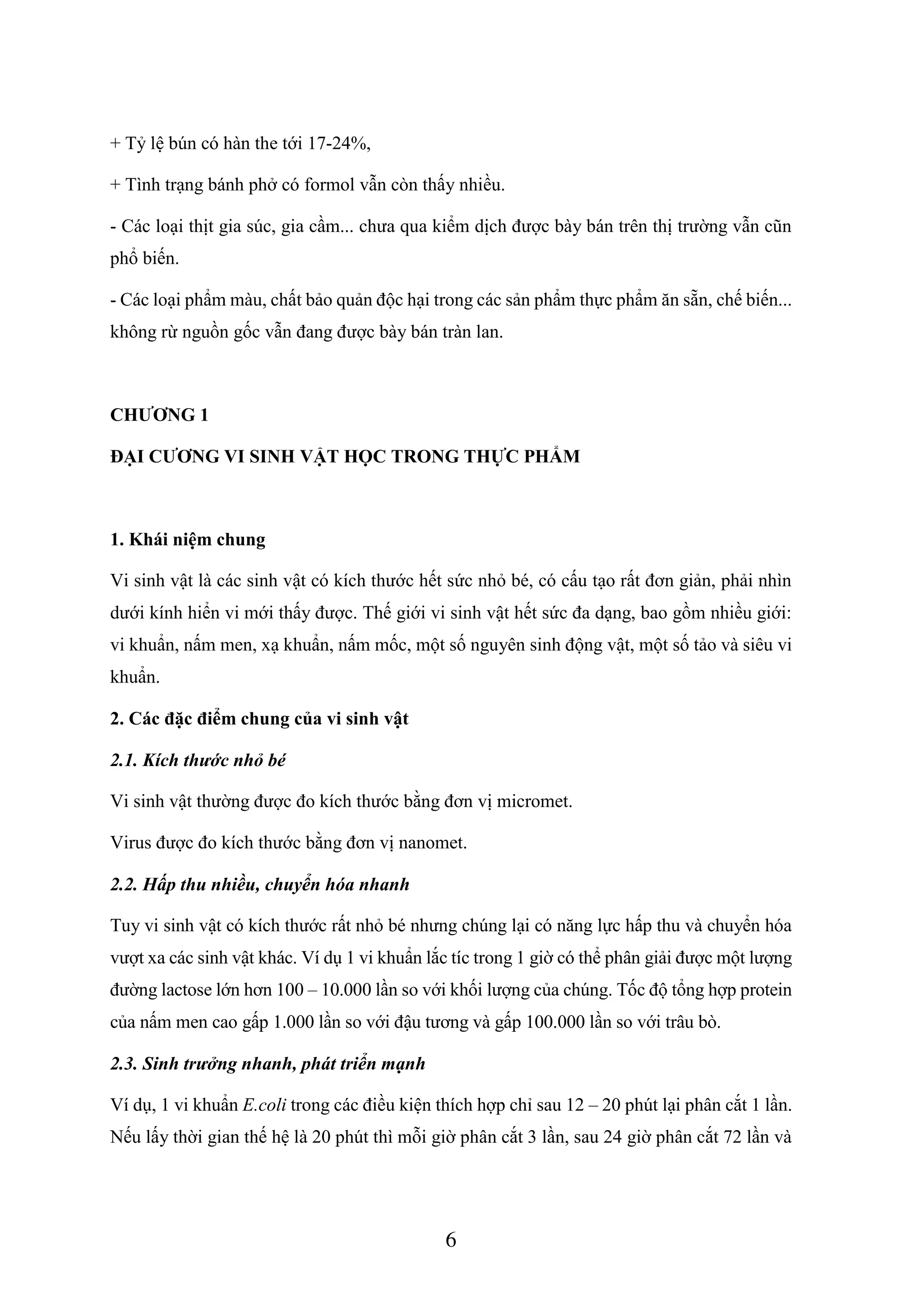 BÀI GIẢNG VỆ SINH AN TOÀN THỰC PHẨM - TRƯỜNG ĐẠI HỌC NÔNG LÂM THÁI ...