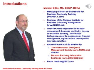 Business Continuity Audit | PPT