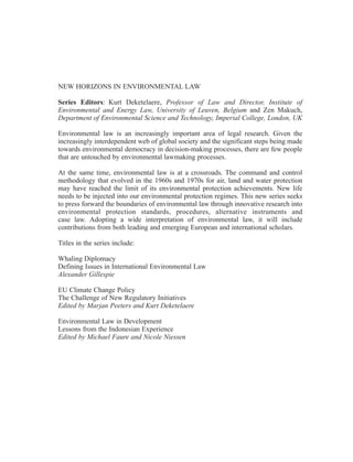 Environmental Law In Development Lessons From The Indonesian Experience ...