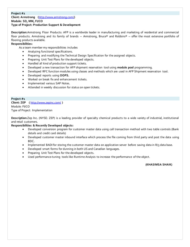 Khasimsa Shaik_7 - ABAP_KSA Resume | PDF