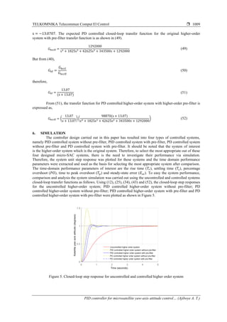 PID controller for microsatellite yaw-axis attitude control system ...