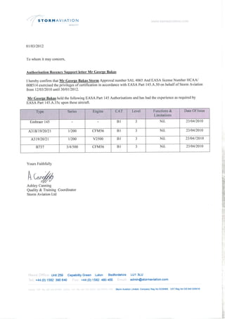 Storm Aviation Recency Letter | PDF