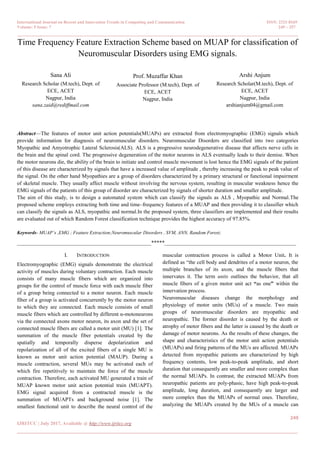 Time Frequency Feature Extraction Scheme based on MUAP for ...