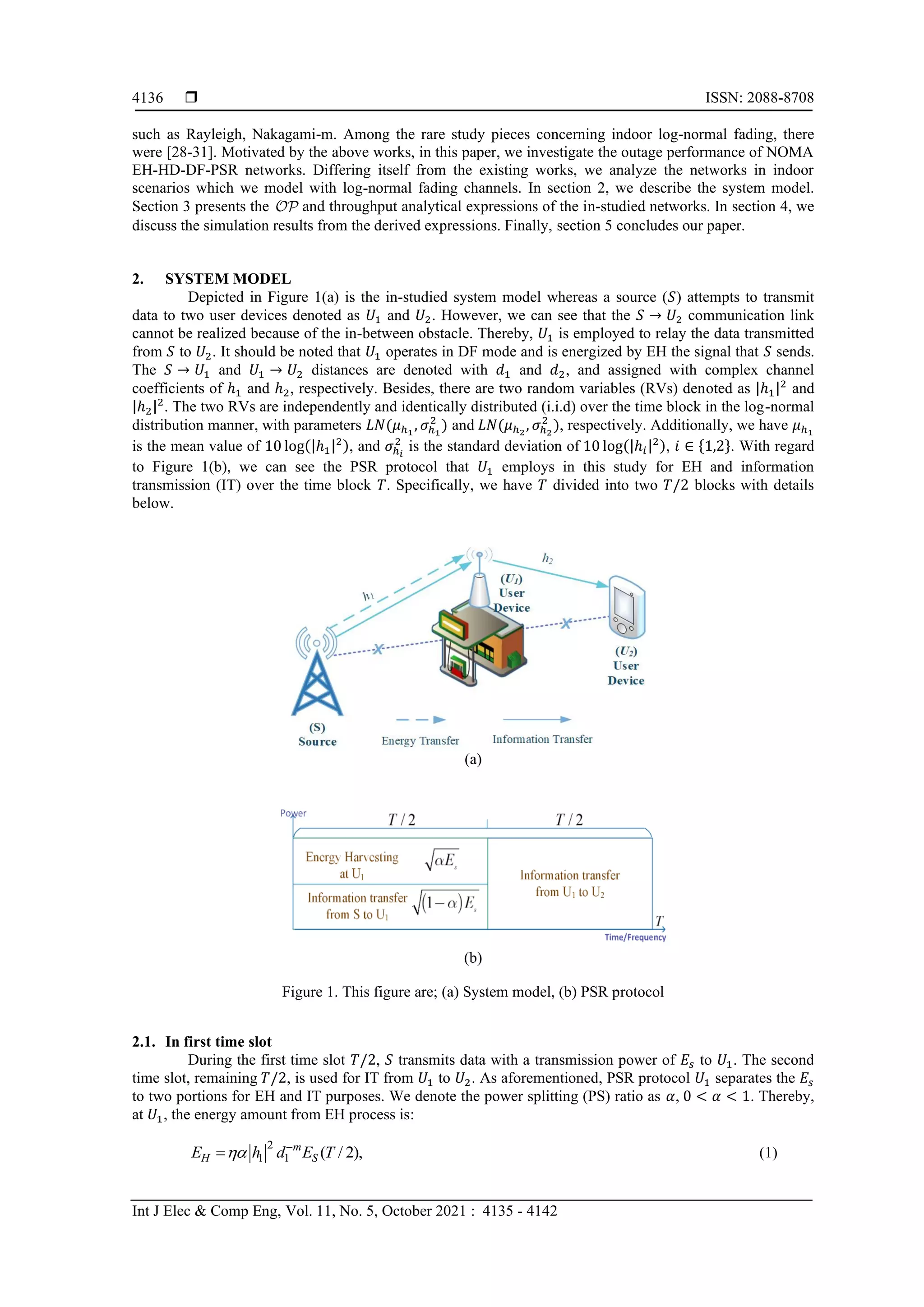 Outage performance analysis of non-orthogonal multiple access systems with RF energy harvesting ...