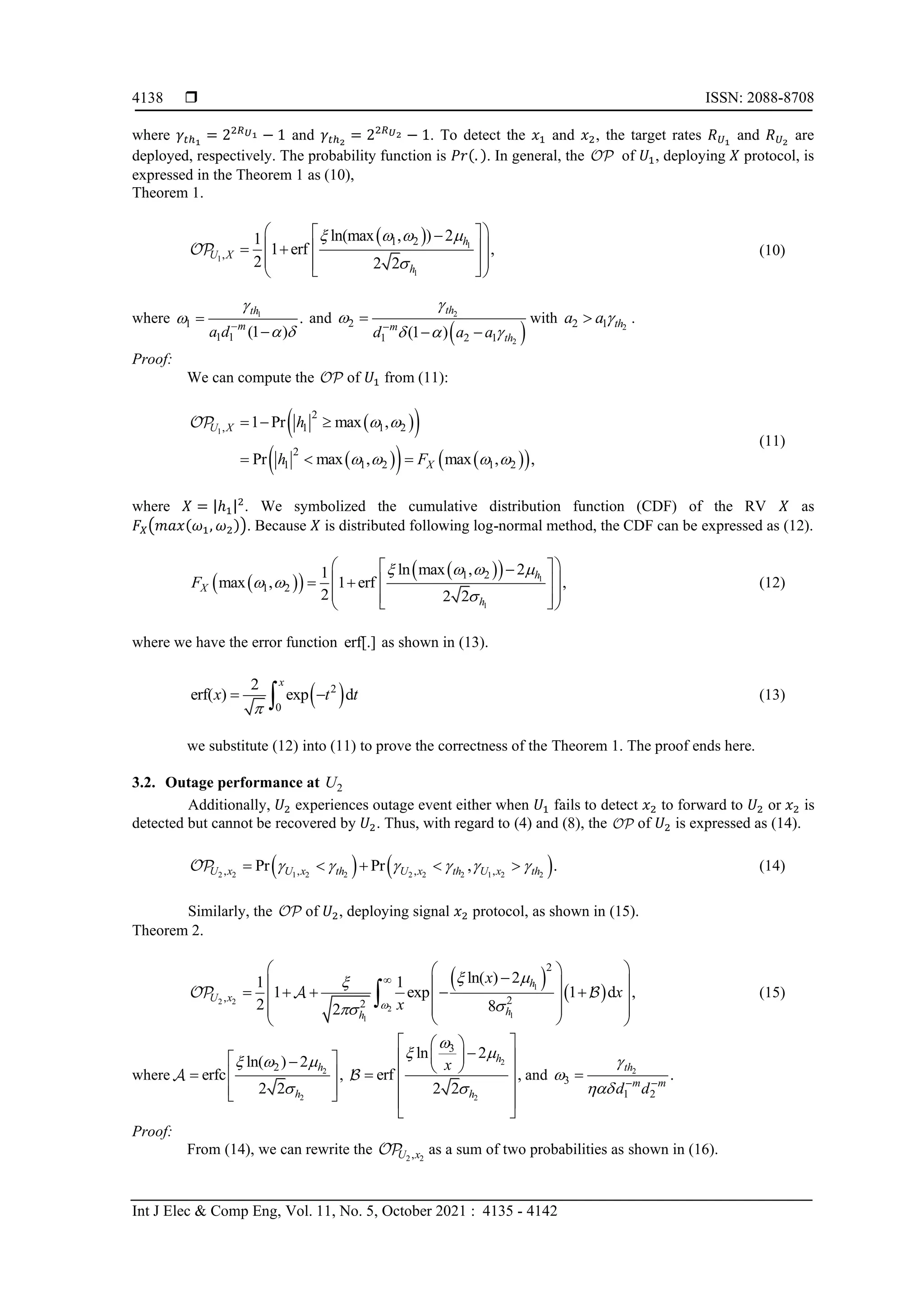 Outage performance analysis of non-orthogonal multiple access systems with RF energy harvesting ...