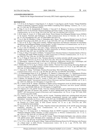 Outage performance analysis of non-orthogonal multiple access systems with RF energy harvesting ...