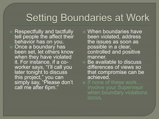 Workplace Boundaries | PPTX