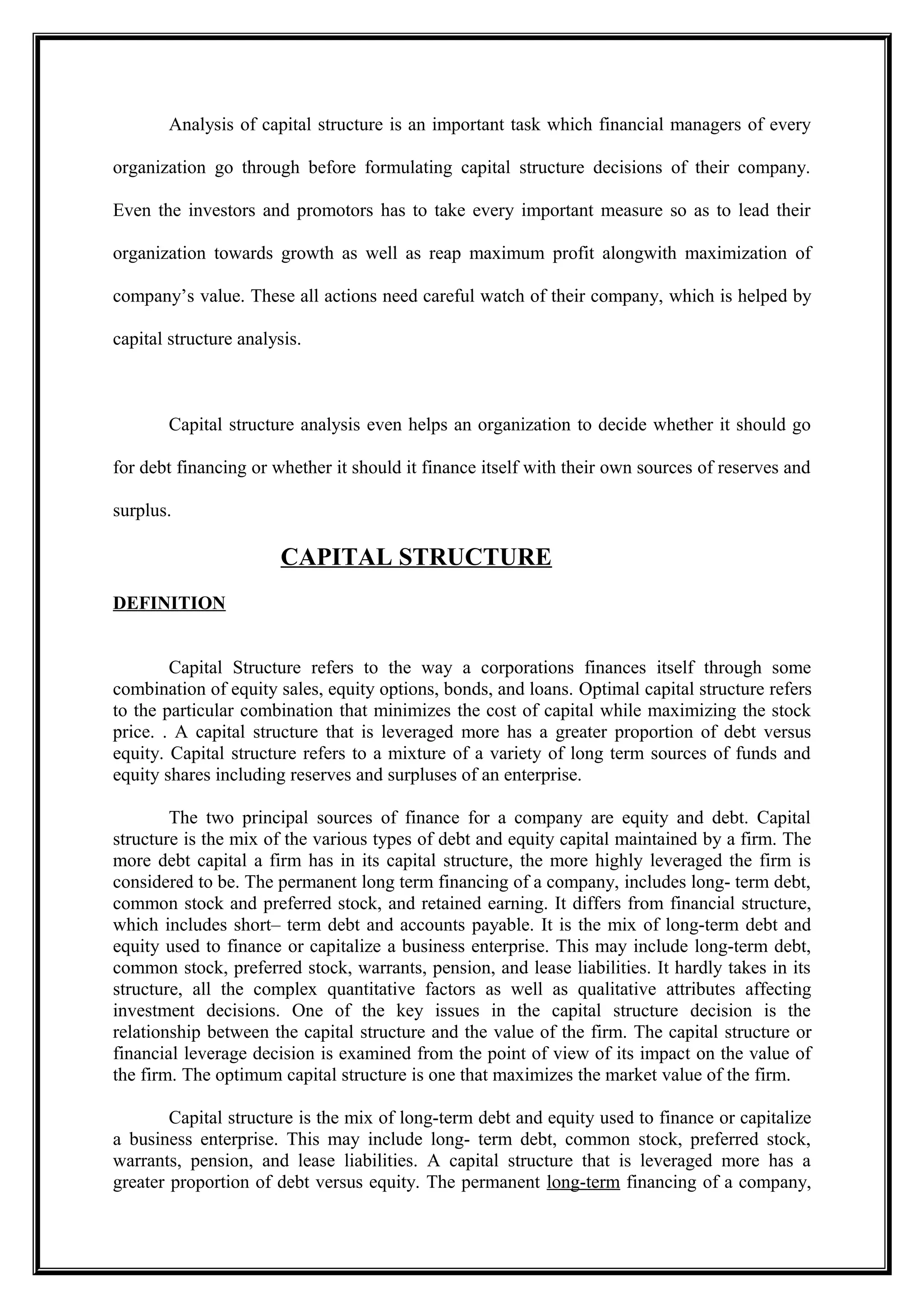 50179134 capital-structure-analysis-of-bajaj-auto-ltd-thesis001 | DOC
