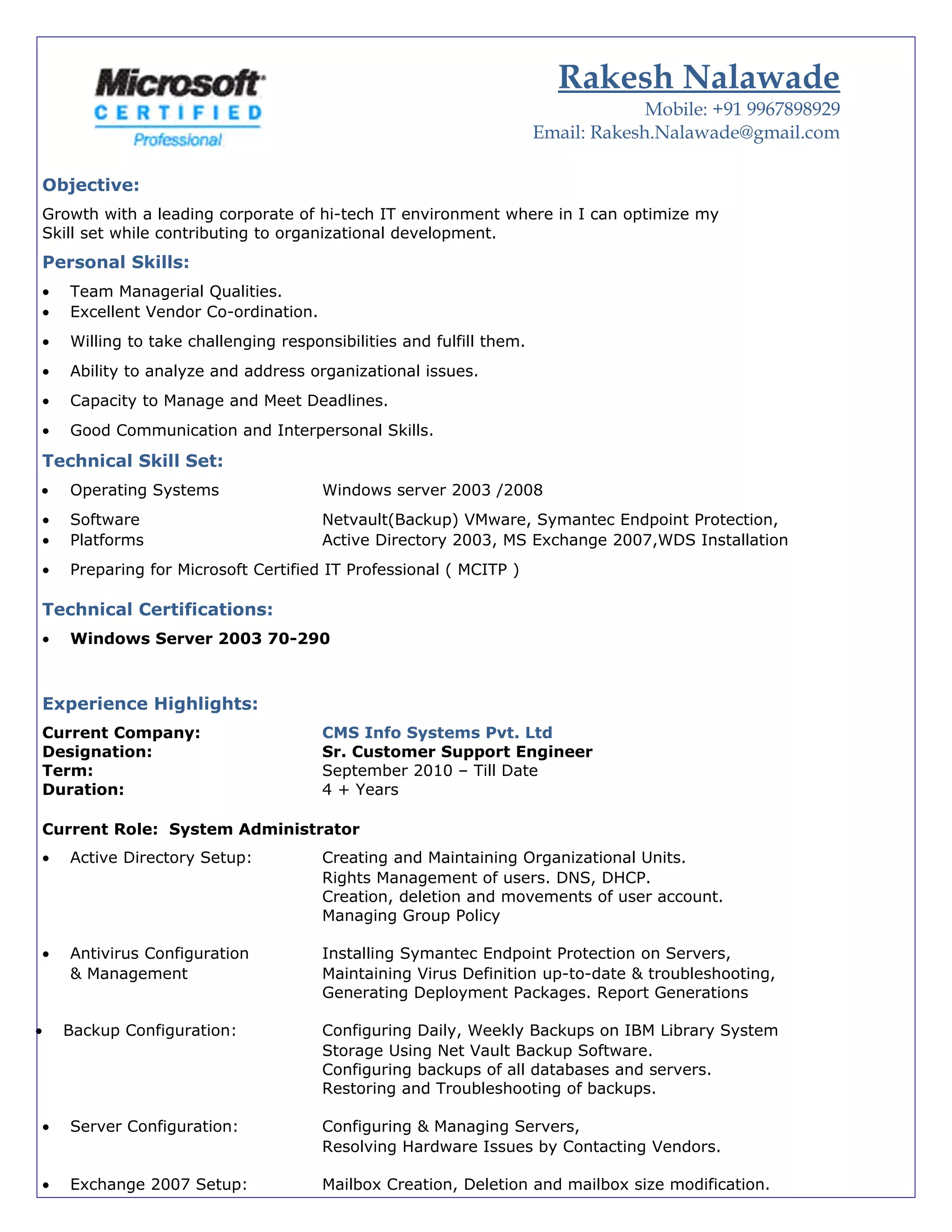 Rakesh New Resume | PDF