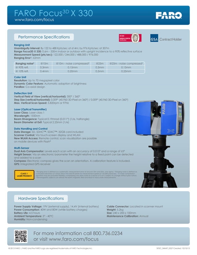 TechSheet_Focus3D X 330 | PDF