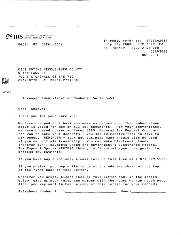 501c3letterupdated | PDF