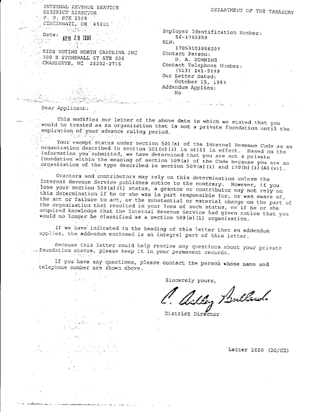 501c3letterupdated | PDF