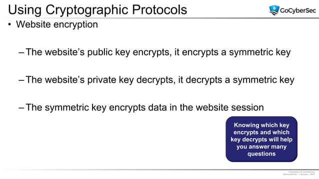 501 ch 10 understanding cryptography and pki | PPTX