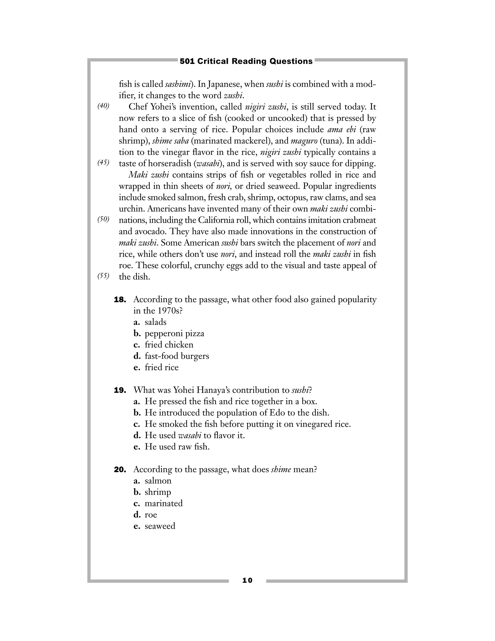 501 critical reading questions | PDF