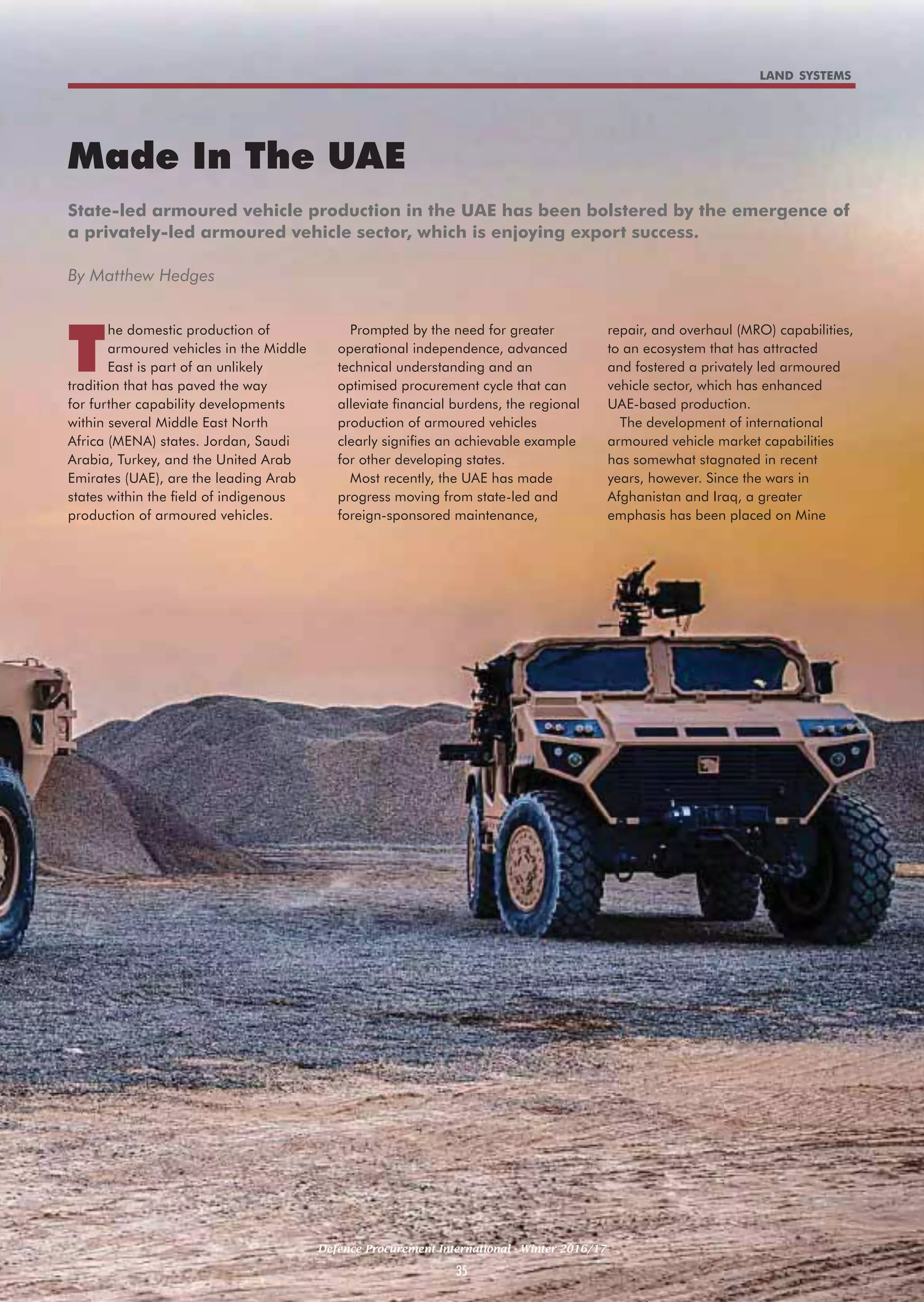 Made in the UAE_Armoured Vehicles | PDF