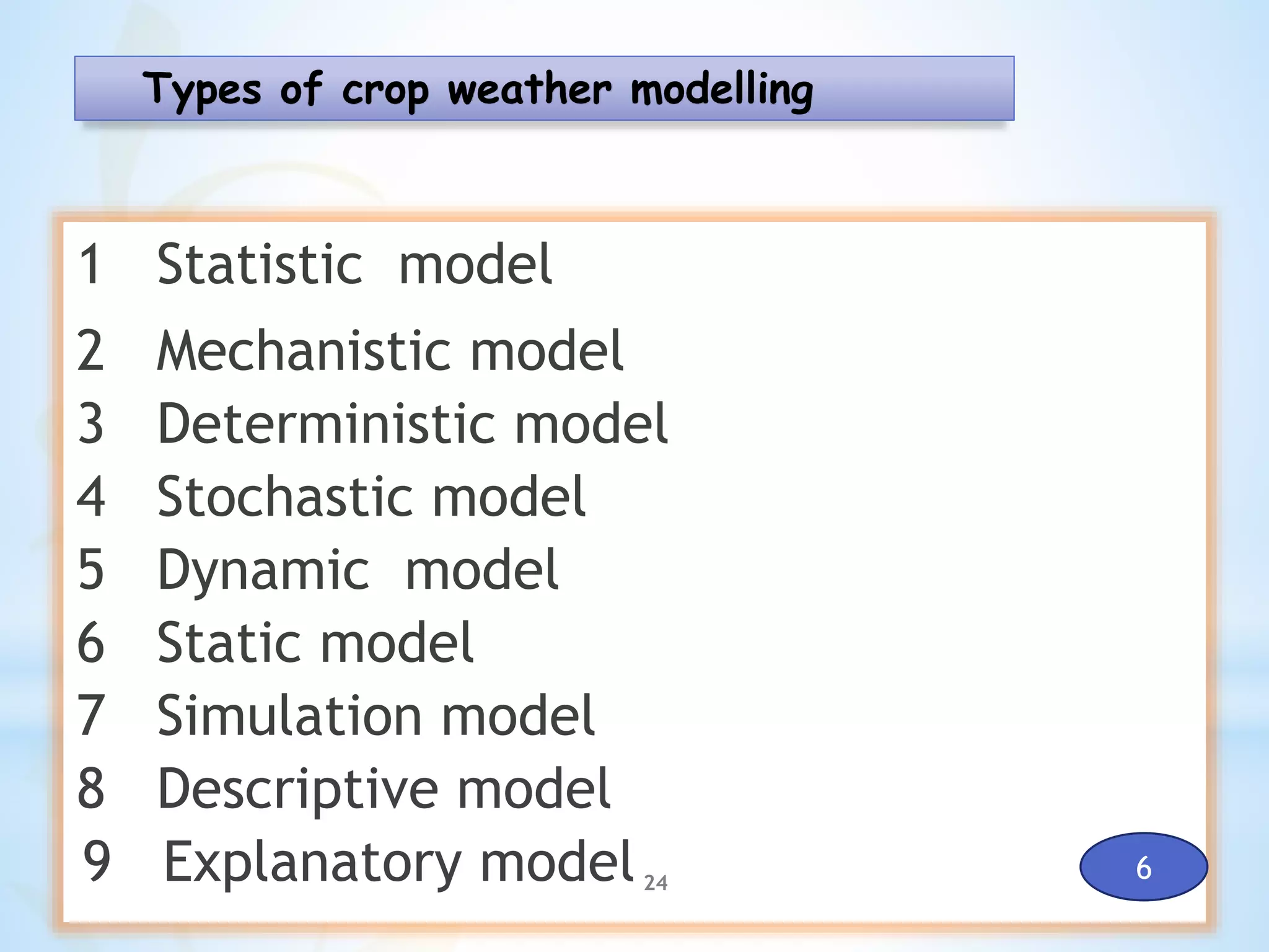 Crop Modeling - Types of crop growth models in agriculture | PPTX
