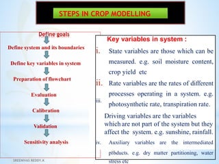 Crop Modeling - Types of crop growth models in agriculture | PPTX