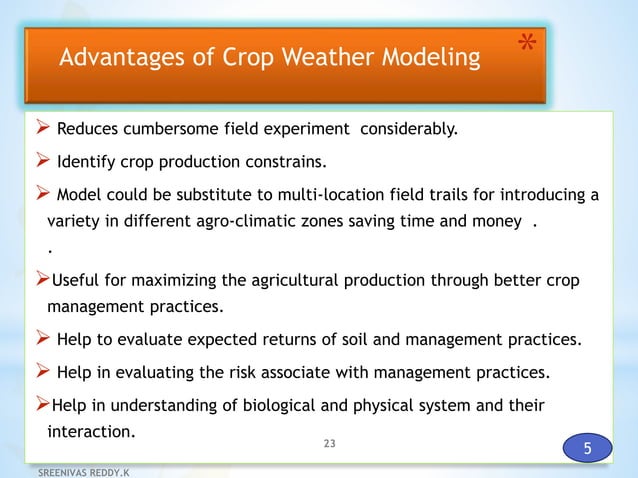 Crop Modeling - Types of crop growth models in agriculture | PPTX ...