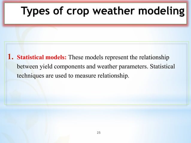 Crop Modeling - Types of crop growth models in agriculture | PPTX ...