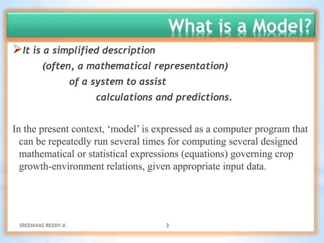 Crop Modeling - Types of crop growth models in agriculture | PPTX ...