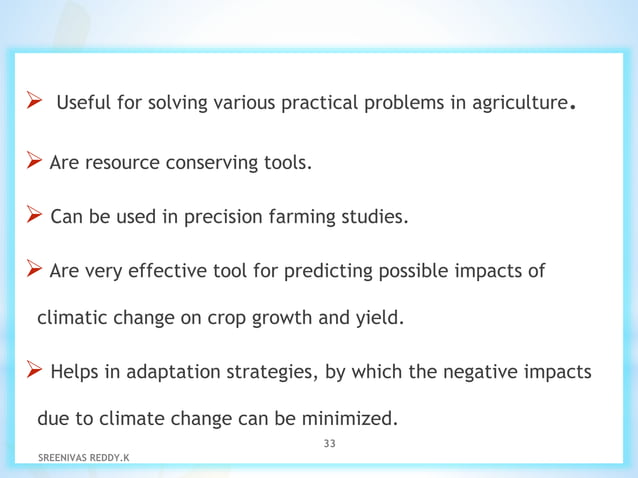 Crop Modeling - Types of crop growth models in agriculture | PPTX ...