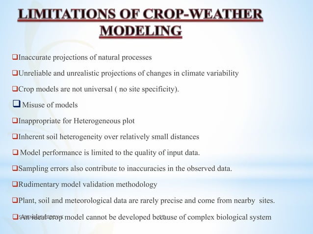 Crop Modeling - Types of crop growth models in agriculture | PPTX ...