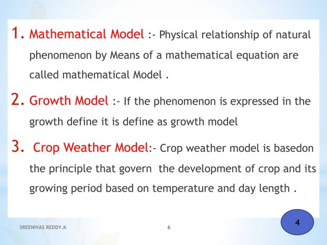 Crop Modeling - Types of crop growth models in agriculture | PPTX ...