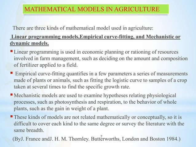 Crop Modeling - Types of crop growth models in agriculture | PPTX ...