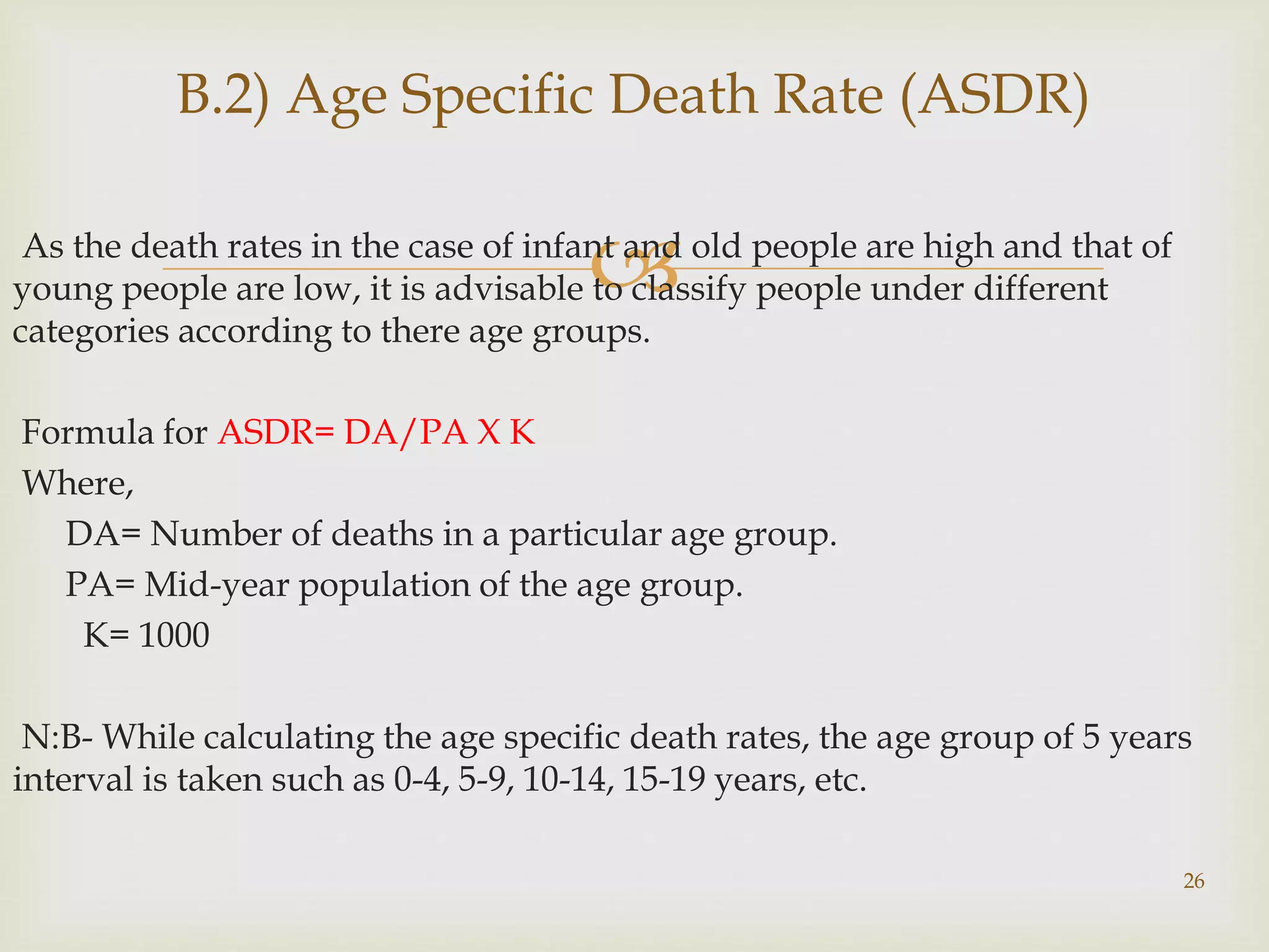 Basic outline of Theoretical perspectives: Fertility, Mortality ...