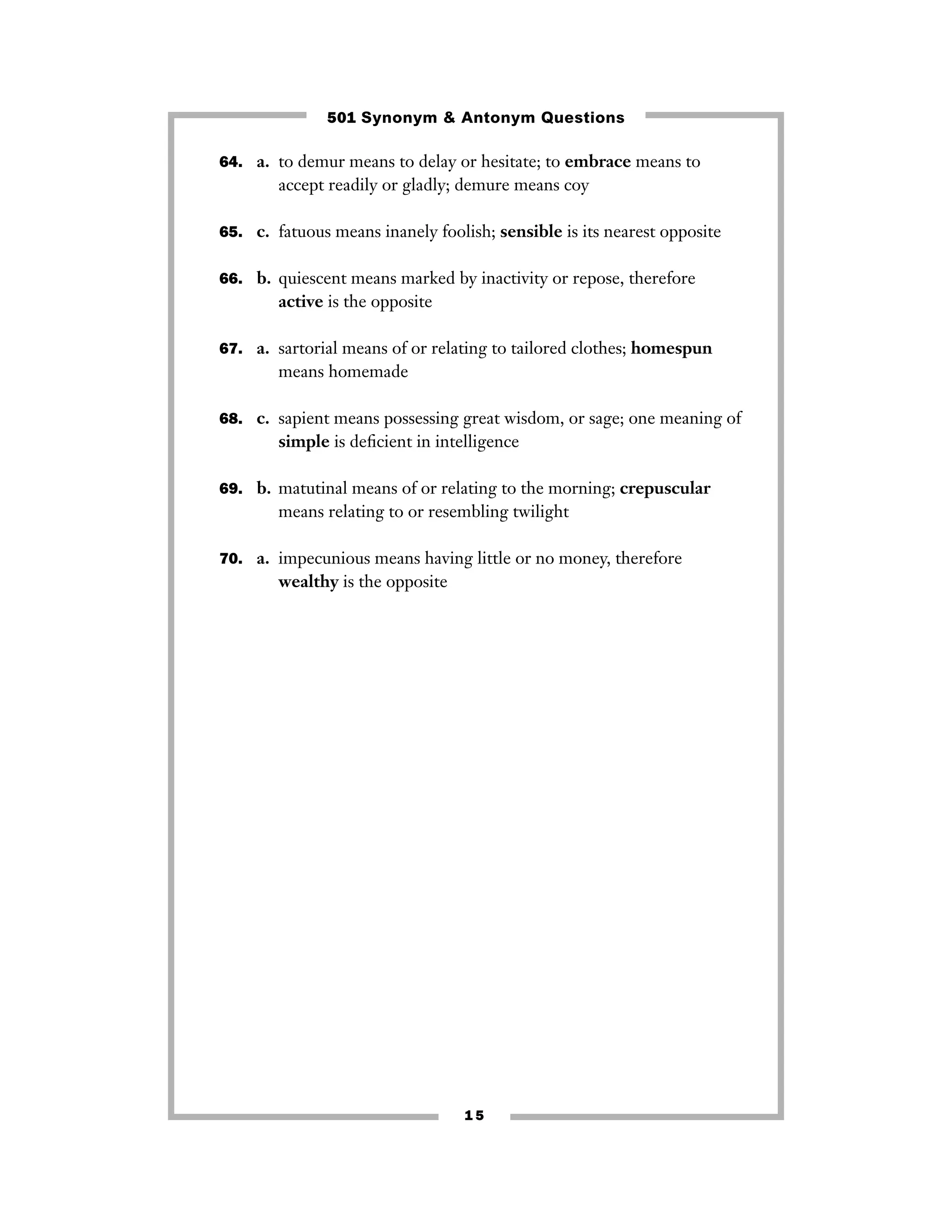 501 synonyms and antonyms | PDF