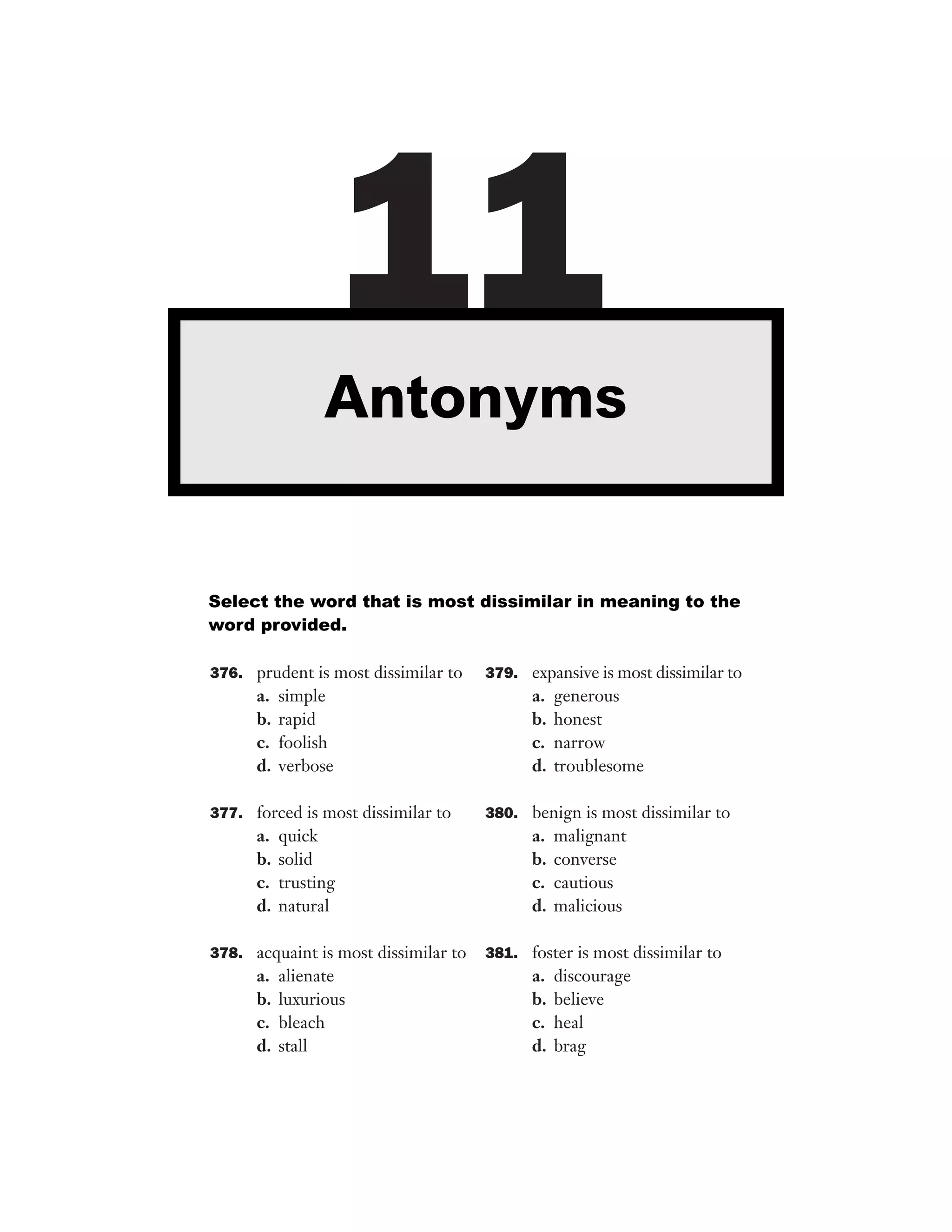 501 synonyms and antonyms | PDF