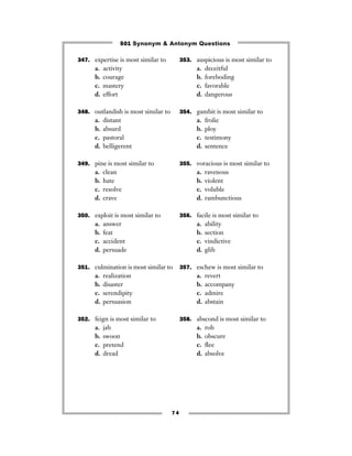501 synonyms and antonyms | PDF