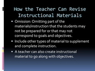 Revising Instructional Materials | PPTX